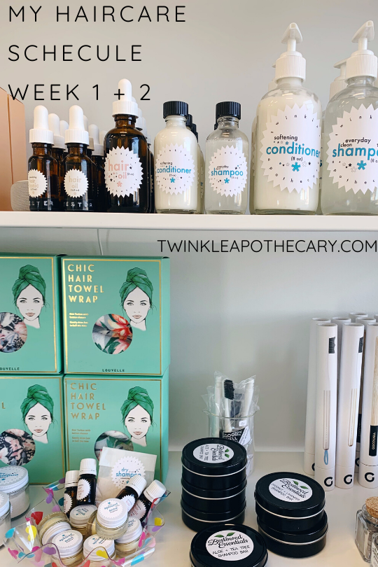 My Hair Care Schedule - Weeks 1 + 2