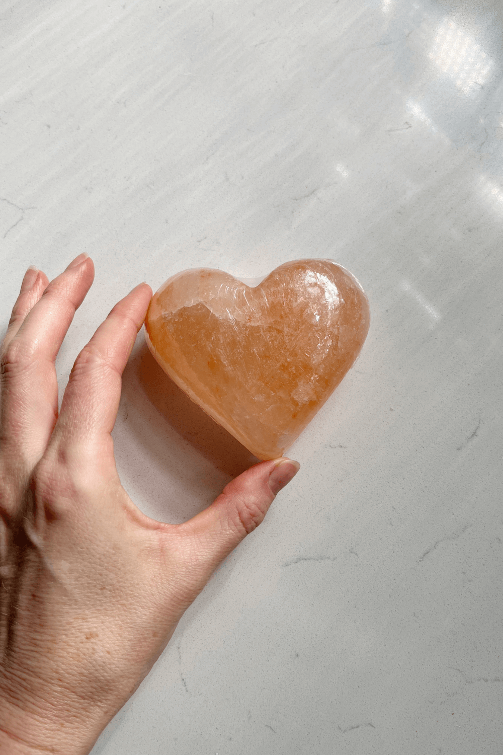 Pink Himalayan Salt Heart Crystal | Twinkle Apothecary